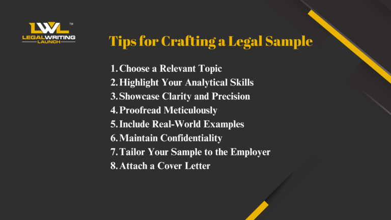 Craft the Perfect Legal Writing Sample: Tips, Format, and Submission Guide