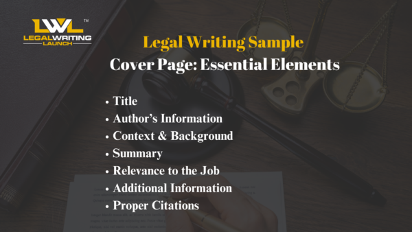 Crafting a Legal Writing Sample Cover Page: Essential Tips & Guidelines